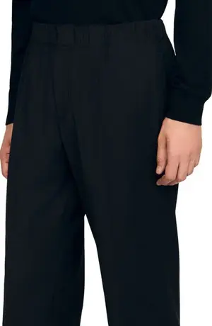 Sandro Wide-leg Trousers - Black