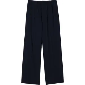 Sandro Wide-leg Trousers - Navy Blue