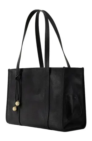 Sandro Soft Leather Tote Bag With Charms
