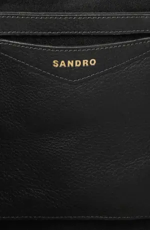 Sandro Soft Leather Tote Bag With Charms