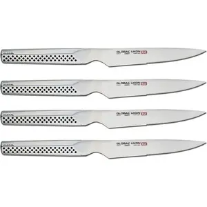 GLOBAL Ukon 4 Piece Steak Knife Set - Silver