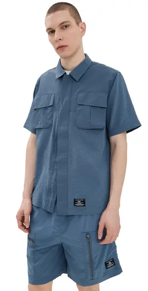 Alpha Industries Seersucker Shirt - Airborne Blue