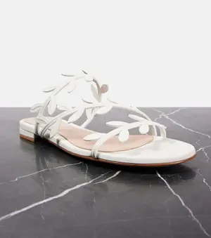 GIANVITO ROSSI Flavia Leather Slides
