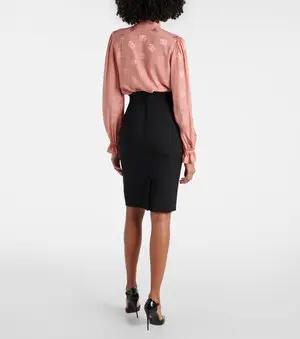 Dolce & Gabbana Virgin Wool Pencil Skirt - Black