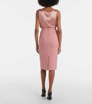 Dolce & Gabbana Virgin Wool Pencil Skirt - Pink