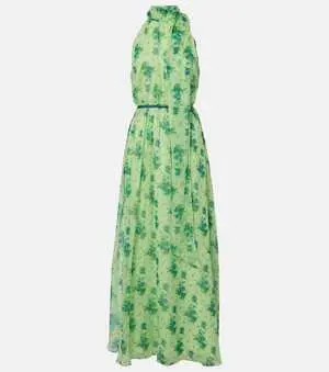Max Mara Cactus Halterneck Gown