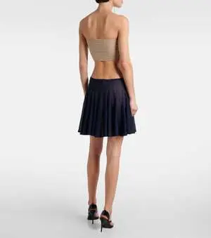 Alaïa Knitted Miniskirt - Blue