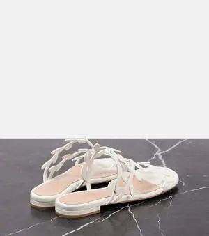 GIANVITO ROSSI Flavia Leather Slides - White