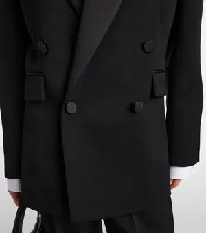 Saint Laurent Satin-trimmed Wool Tuxedo Jacket