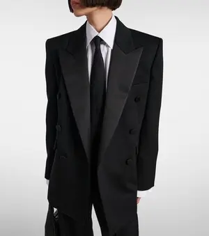 Saint Laurent Satin-trimmed Wool Tuxedo Jacket