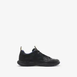 Burberry Leather Matrix Sneakers - Black