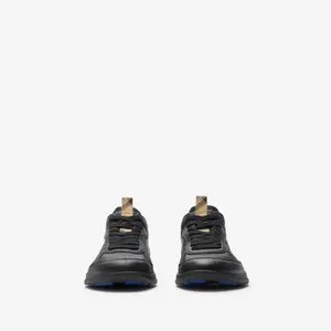Burberry Leather Matrix Sneakers - Black