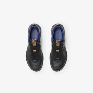 Burberry Leather Matrix Sneakers - Black