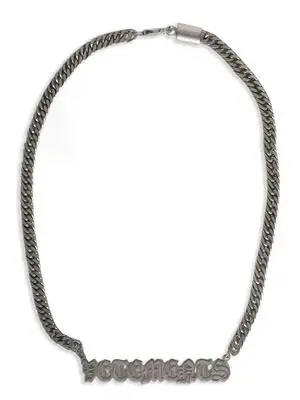 Vetements Gothic-logo Necklace - Silver