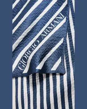 Giorgio Armani Silk Stripe Neck Scarf