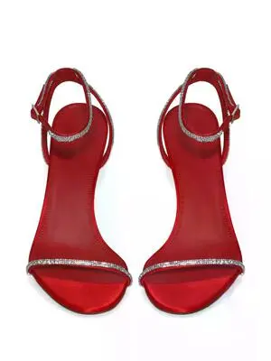 Amina Muaddi 105mm Diamante Sandals - Red