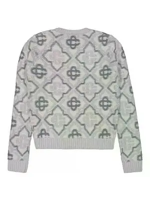 Casablanca Monogram-pattern Jumper - Grey