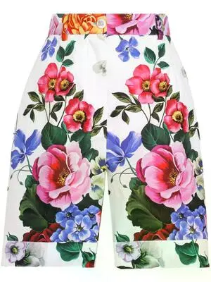 Dolce & Gabbana Floral-print Shorts - White
