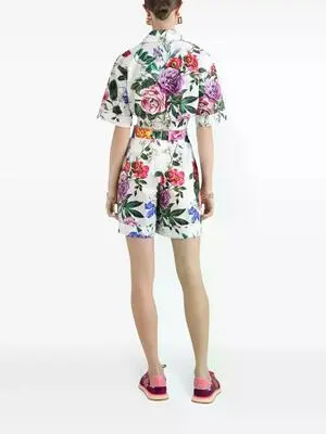 Dolce & Gabbana Floral-print Shorts - White