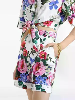 Dolce & Gabbana Floral-print Shorts - White