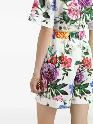 Dolce & Gabbana Floral-print Shorts - White