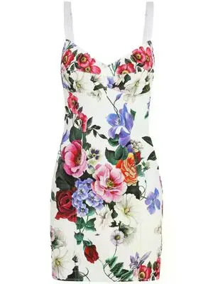 DOLCE & GABBANA Dolce & Gabbana Floral-Print Mini Dress