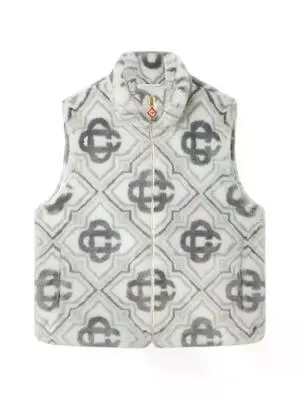 Casablanca Monogram-pattern Gilet - Grey