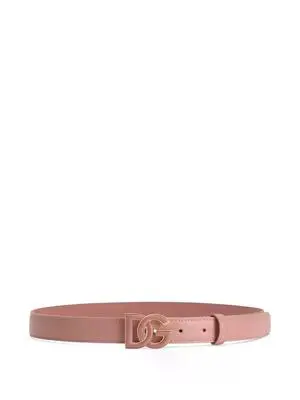 Dolce & Gabbana Logo-plaque Belt - Pink