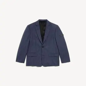 Balenciaga Pinstripe Tailoring Wool Jacket - Blue