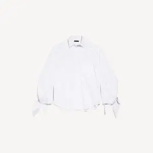 Balenciaga Knotted Cuff Shirt - White