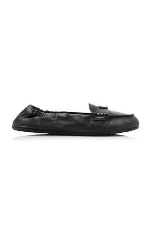 Prada Leather Loafers - Black