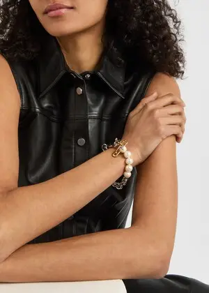 VIVIENNE WESTWOOD Claude Pearl And Chain Bracelet