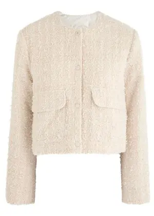 Moncler Dauphin Tweed And Shell Jacket - Beige