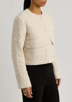 Moncler Dauphin Tweed And Shell Jacket - Beige