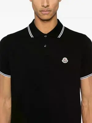 Moncler Logo-patch Cotton Polo Shirt