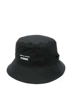 Comme Des Garçons Logo-print Bucket Hat - Black