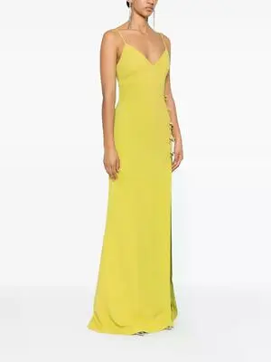 Elie Saab Bow-detail Gown - Green