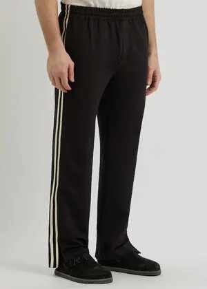 REPRESENT Striped Stretch-jersey Track Pants - Black