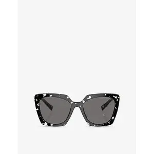 Prada Pr 23zs Abstract-pattern Sunglasses - Black