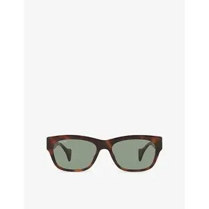 Gucci Gg1706s Tortoiseshell Square Sunglasses - Brown
