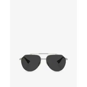 Dolce & Gabbana Dg2302 Aviator-frame Sunglasses - Silver