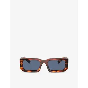Prada Pr 06ys Rectangular Sunglasses - Brown
