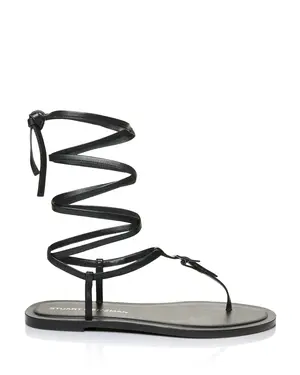 STUART WEITZMAN Georgie Lace-up Sandals - Black