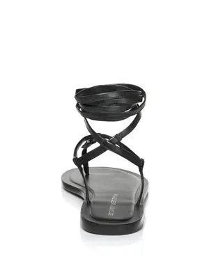 STUART WEITZMAN Georgie Lace-up Sandals - Black