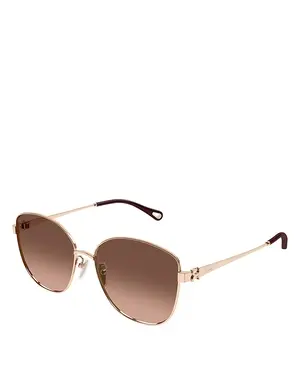 Chloé Marcie Square Sunglasses - Gold