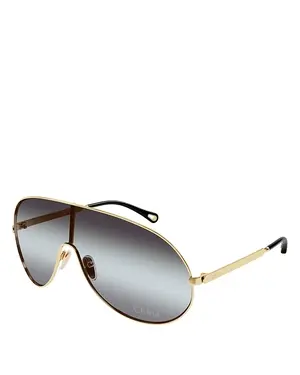 Chloé Aly Mask 99mm Sunglasses - Gold