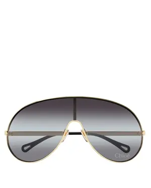 Chloé Aly Mask 99mm Sunglasses - Gold
