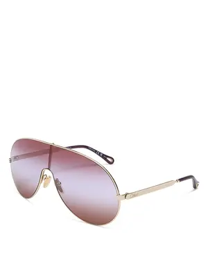 Chloé Chloe Aly Mask 99mm Sunglasses Gold/red