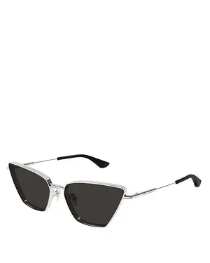Alexander McQueen Cat Eye Sunglasses - Silver