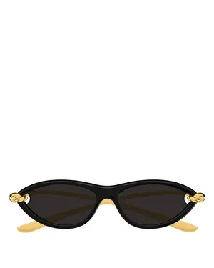Bottega Veneta Knot Cat Eye Sunglasses, 56mm - Black